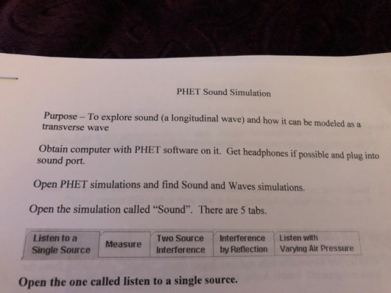 PHET Sound Simulation Purpose - To explore sound (a longitudinal wave ...