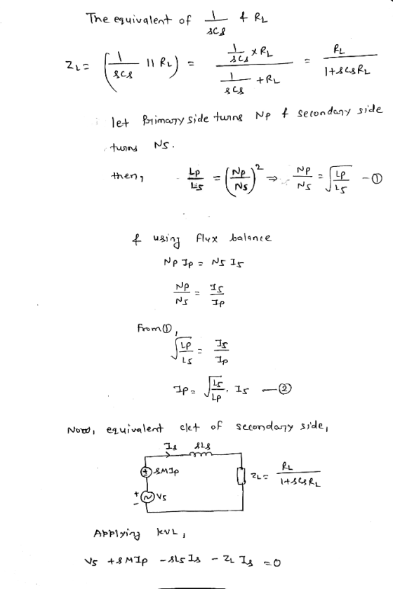 5. Fig. 3 shows an IPT circuit. Derive an equation giving the impedance ...