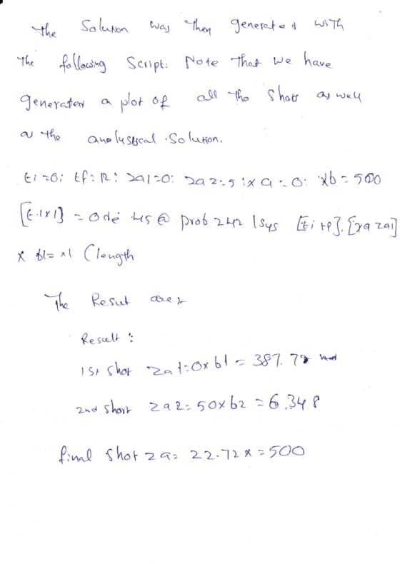 Solve in Matlab Suppose that the position of a falling object is ...