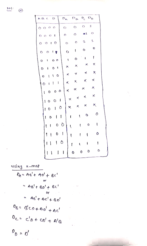 3. (2 10 20 points) Design a decade counter using a 2-4-2-1 weighted ...