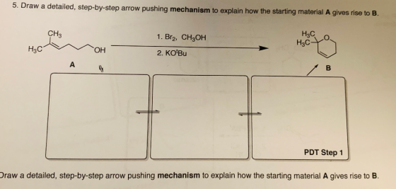 5. Draw a detailed, step-by-step arrow pushing mechanism to explain how ...