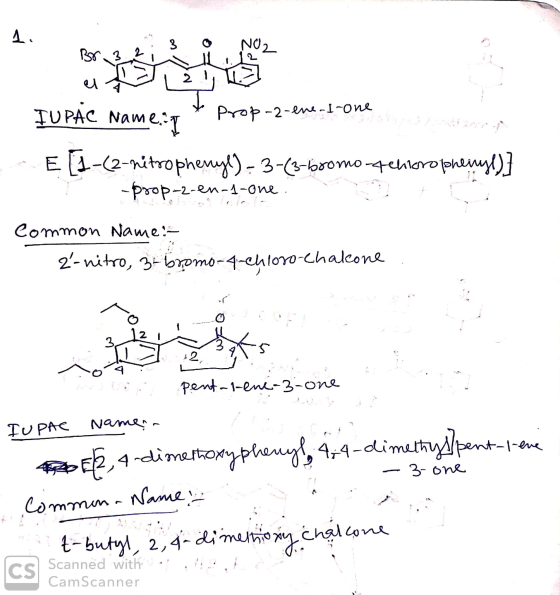 1. Name the following Compounds (1 Point Each) i. IUPAC Name ii. Common ...