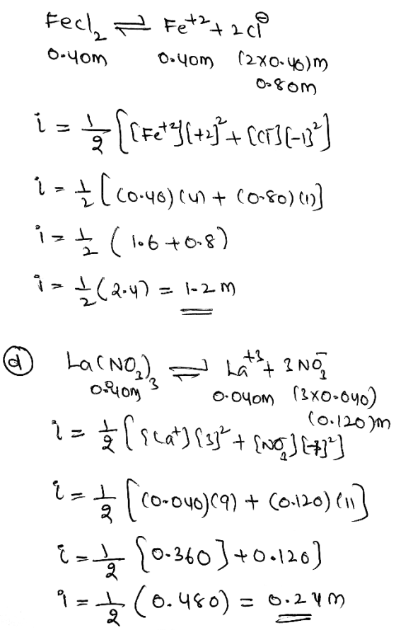 Calculate the ionic strength of a solution that is a. 0.040 Min FeSO4 ...