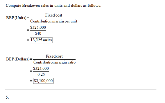 PR 21-6A Contribution margin, break-even sales, cost-volume-profit ...