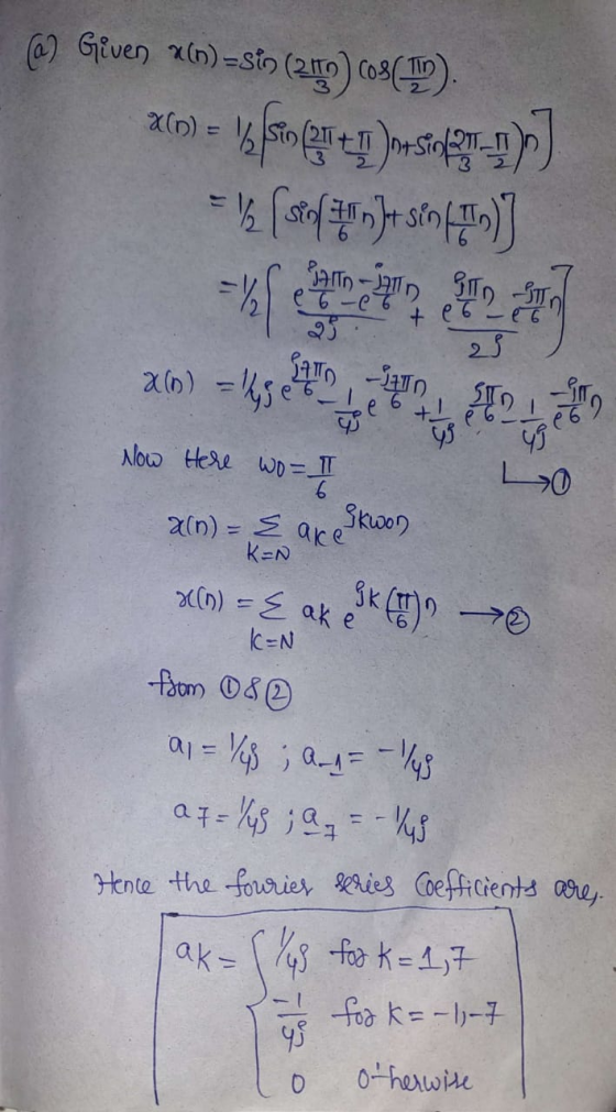 2 Determine The FS Coefficients For Each Of The Following DT Periodic 2-determine-the-fs-coefficients-for-each-of-the-following-dt-periodic