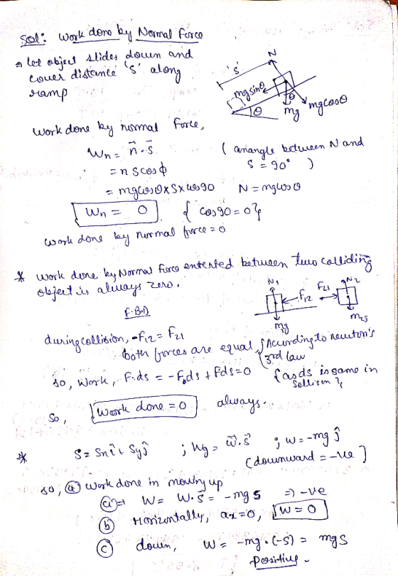 Work Done by Normal Force Consider an object sliding along the surface ...