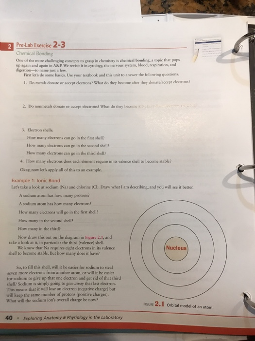 Pre-Lab Exercise 2-3 Chemical Bonding One of the more challenging ...