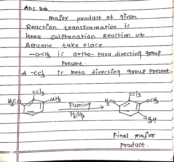 17. Draw the major product for the following reaction. ÇCl3 H3CO. OCH3 ...