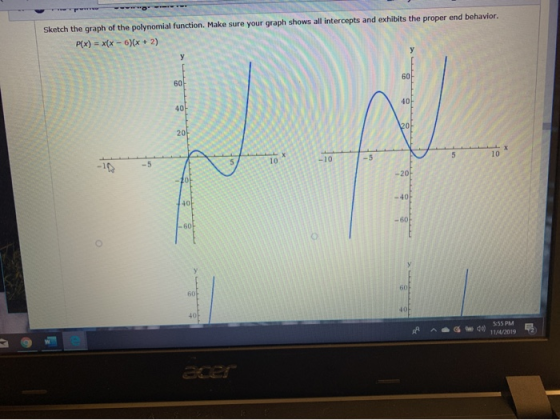 Sketch the graph of the polynomial function. Make sure your graph shows ...
