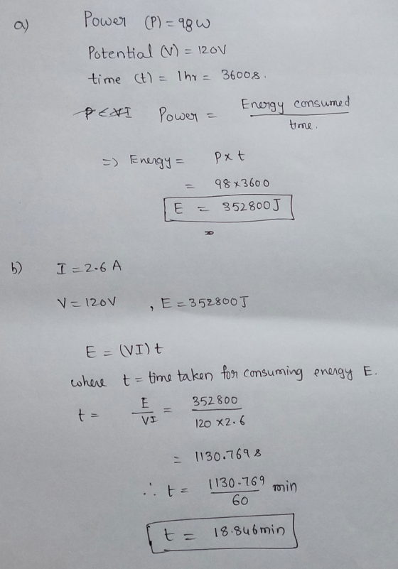 The power supplied to a typical black and white television set is a w ...
