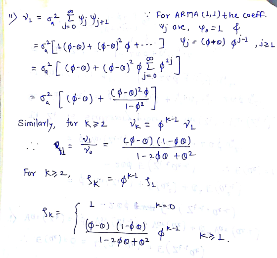 QUESTION 3 (a) Consider the ARMA (1, 1) process -Bat-1-where o and θ ...