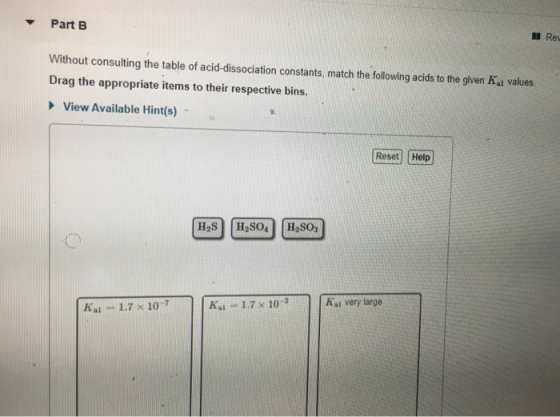 Part A Rank the following compounds in order of decreasing acid ...