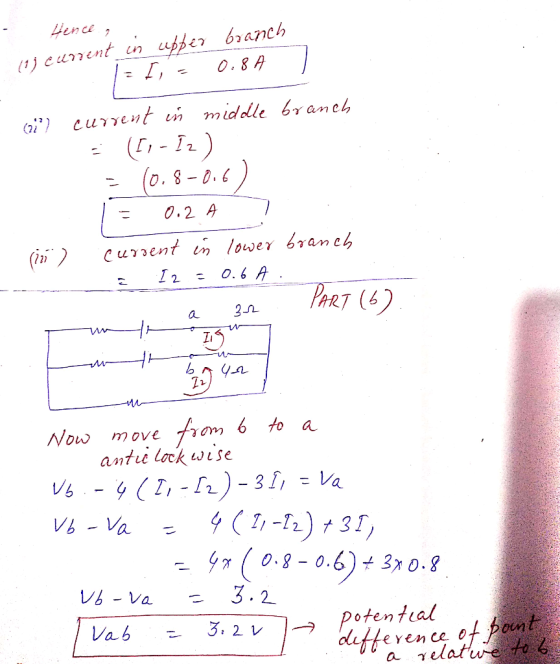 In the circuit shown in Fig. E26.28, find (a) the current in each ...