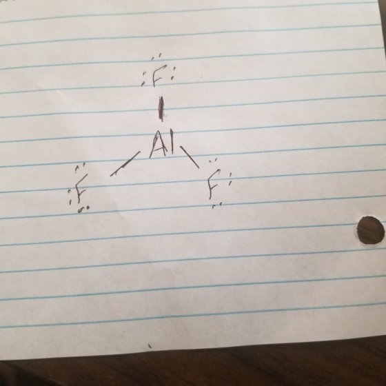 What is the electron shape for F in AlF3 - HomeworkLib