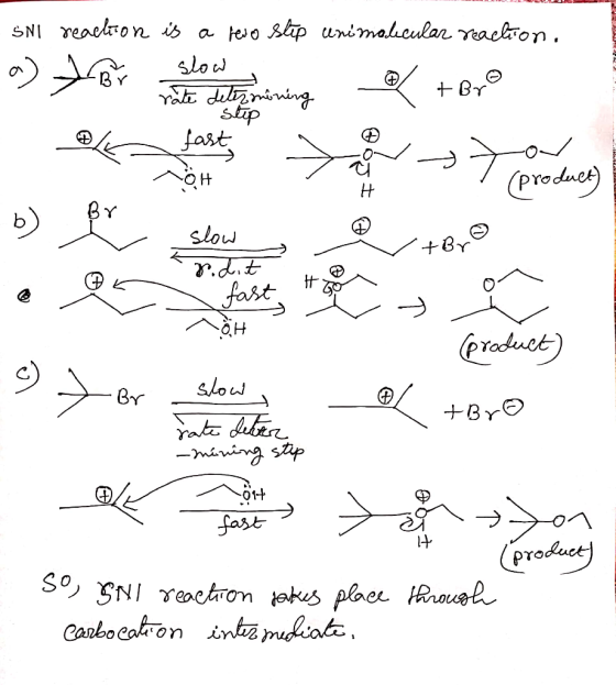 please show reaction arrow pushing mechanisms and products of each ...
