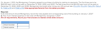 On January 1, 2021, the Montgomery Company agreed to purchase a ...