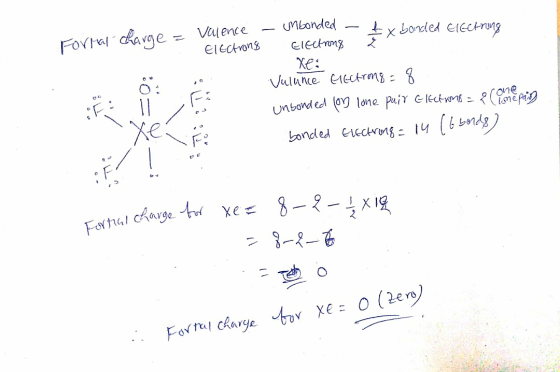 lewis structures The formal charge on Xe in the molecule below is ...