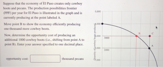 Suppose that the economy of El Paso creates only cowboy boots and ...
