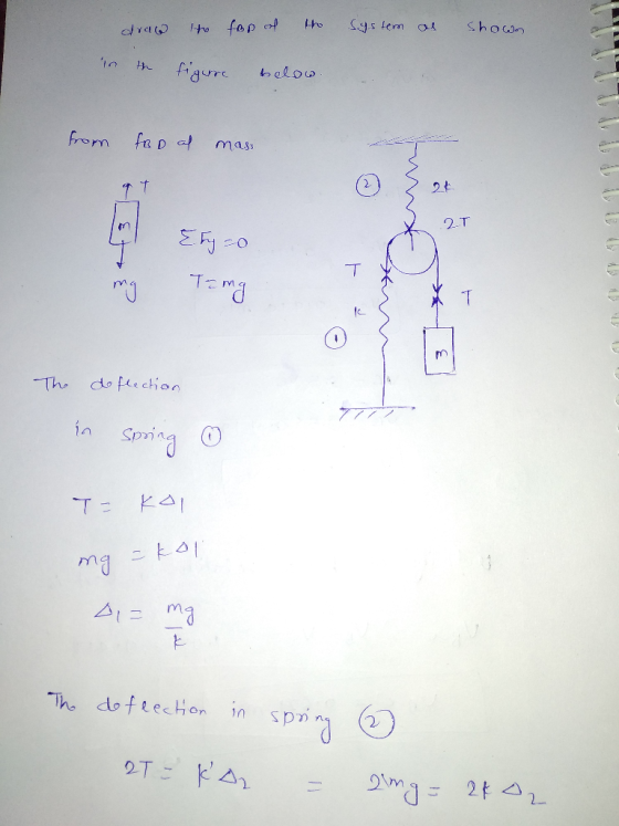 1. Calculate the natural circular frequency on of the single mass ...