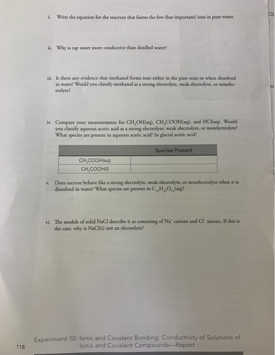 Write the equation for the reaction that forms the few (but important ...