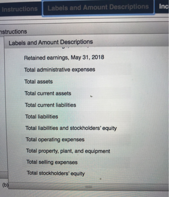 Multiple-step income statement and balance sheet Instructions Labels ...