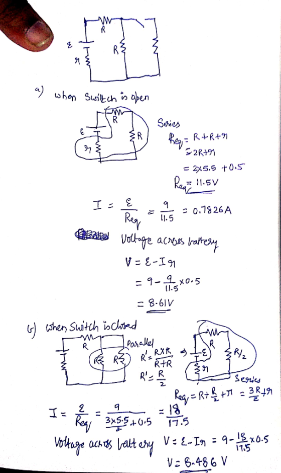 Complex Circuit problem. 3- Complex electric circuit Three equal ...