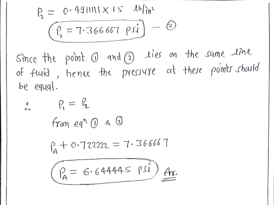 Water Problem 1 A simple U-tube manometer is attached to a pipe as ...