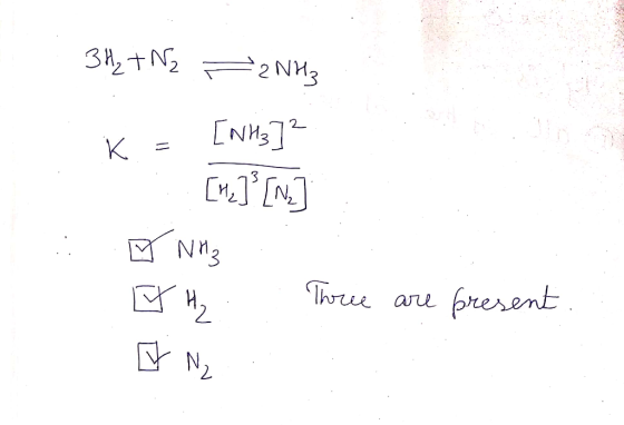Question 5 of 10 > The reaction between nitrogen and hydrogen to ...