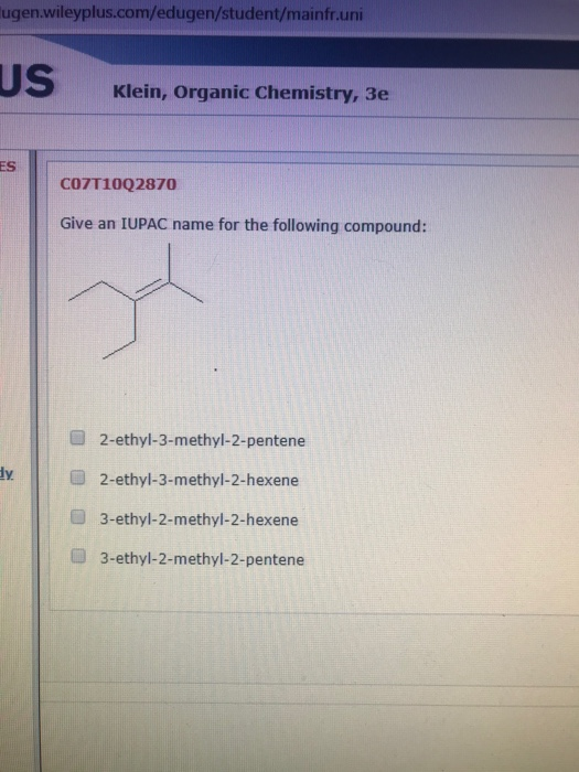 x Ctrans-3-Methyl-2-pentene C6H X gen.wileyplus.com/edugen/student ...