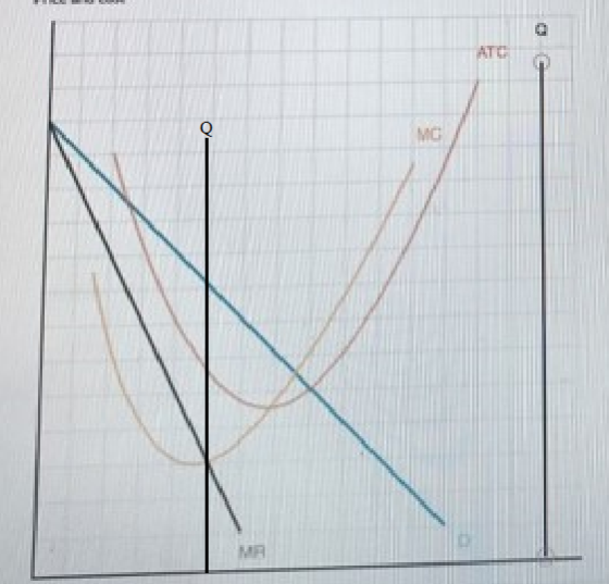 The graph below shows a monopolist's demand (D), marginal revenue (MR ...