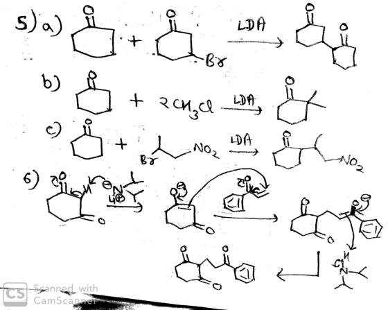 5. Identify the reagents you would use to convert cyclohexanone into ...