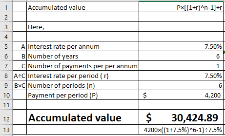 1. Calculate the accumulated value of an ordinary annuity of $4,200 a ...