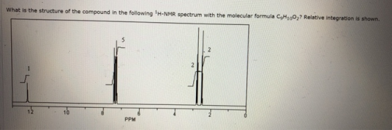 What is the structure of the compound in the following 1H-NMR spectrum ...