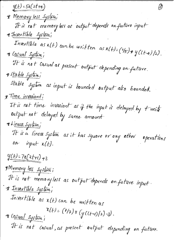 Signal system question. EEGR 221 Signals and Systems Homework 3 ...