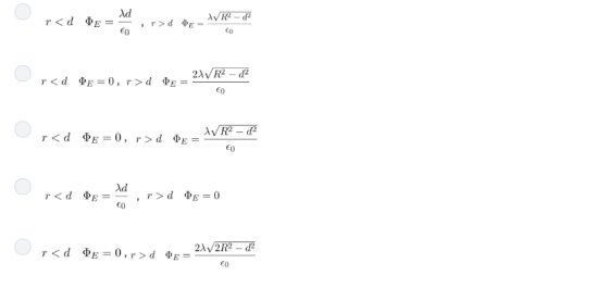 An infinitely long line charge having a uniform charge per unit length ...