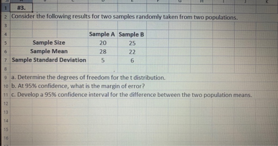 3. 2 Consider the following results for two samples randomly taken from ...