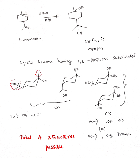 Terpin is prepared commercially by the acid-catalyzed hydration of ...