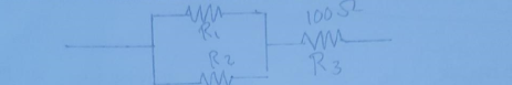 Two identical resistors, R1 and R2, are connected in parallel, and this ...
