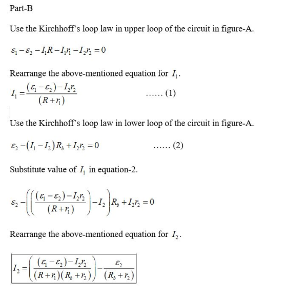 Part A Using Kirchhoff's junction rule, determine which one of the ...