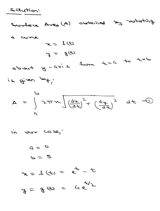 Find the surface area generated by rotating the given curve about the y ...