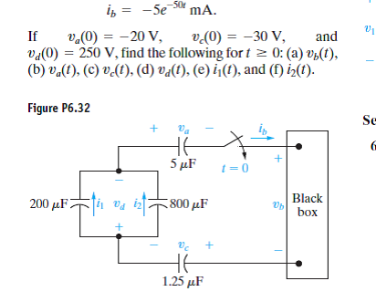 The four capacitors in the circuit in Fig. P6.32 are connected across ...