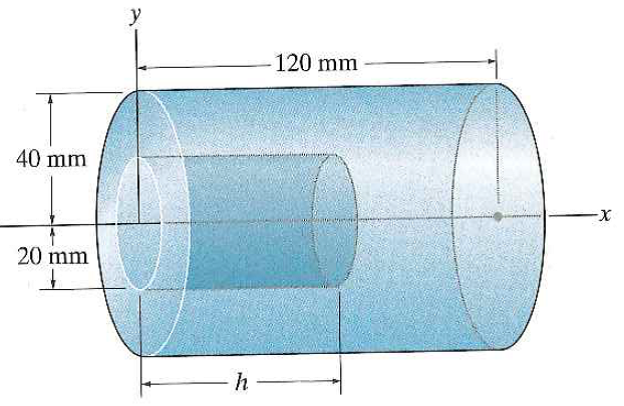 Determine the distance to the centroid of the solid which consists of a ...