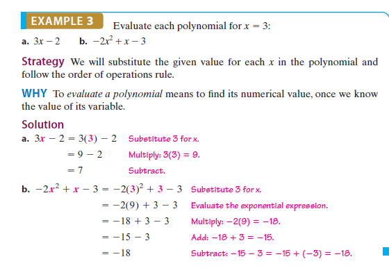Evaluate each polynomial for the given value. See Example 3. Reference ...